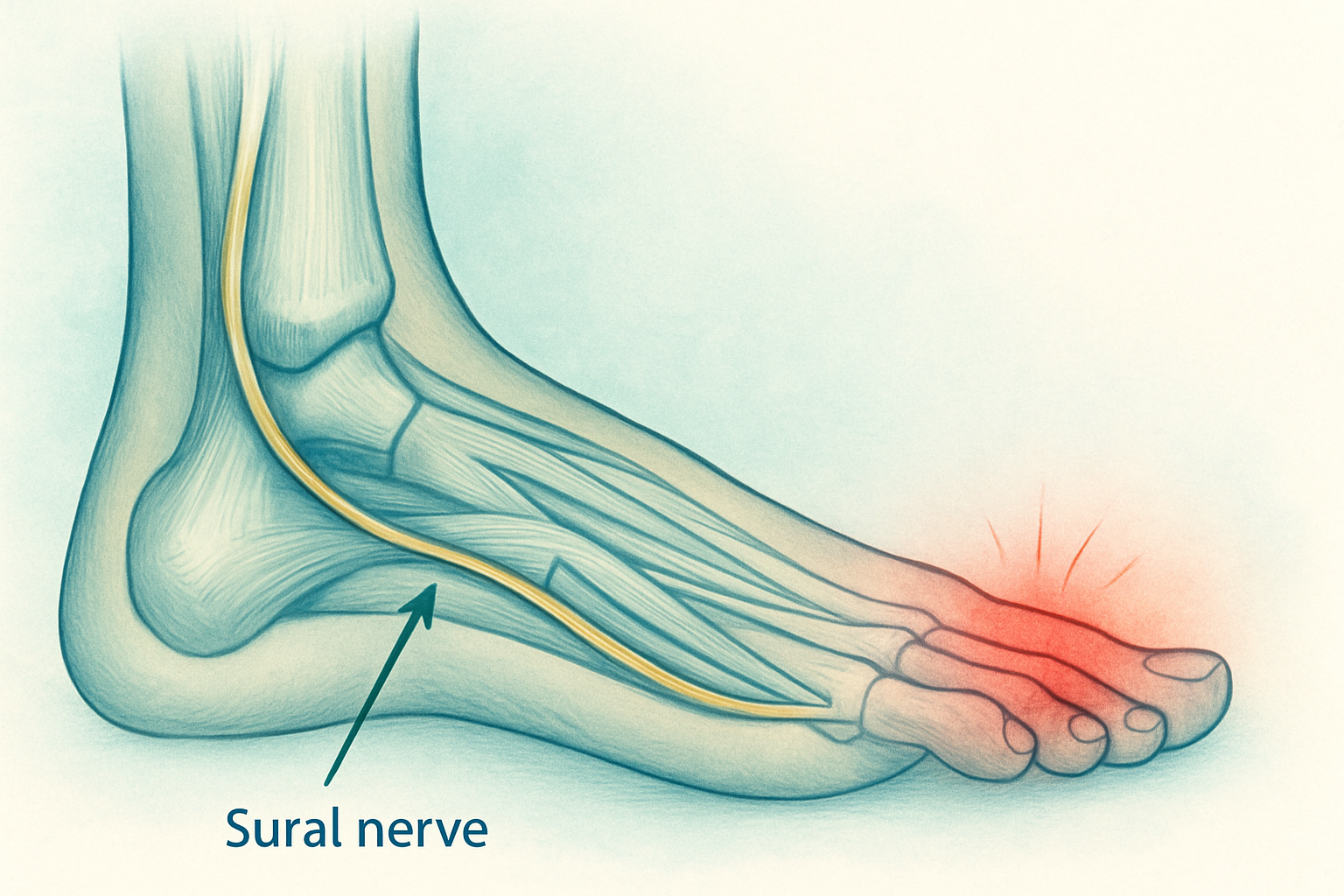 Douleur sur le côté du pied : le nerf sural en cause 🦶⚡